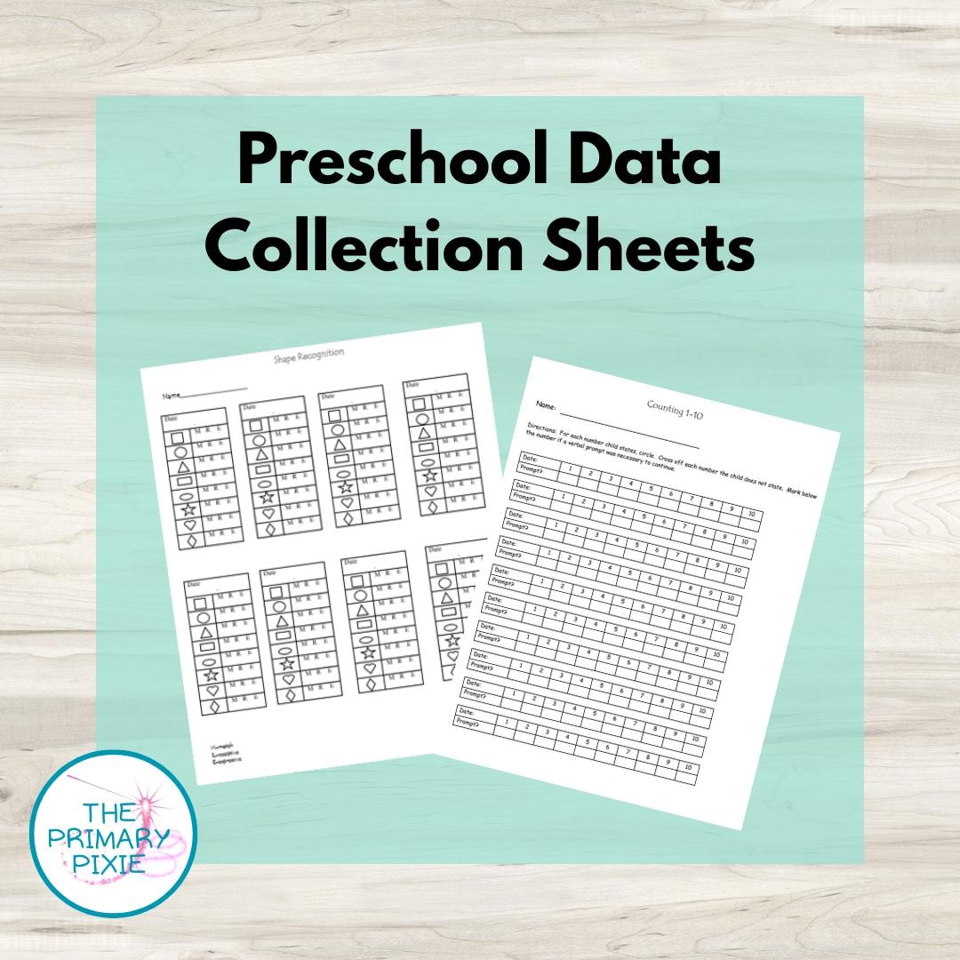 Preschool Data Collection Sheets - Etsy