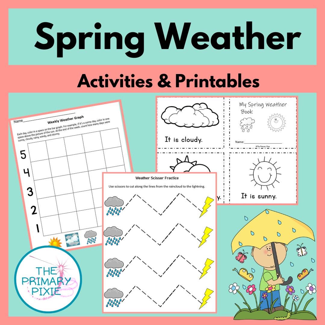 Spring Weather Activities & Printables Pack - Etsy