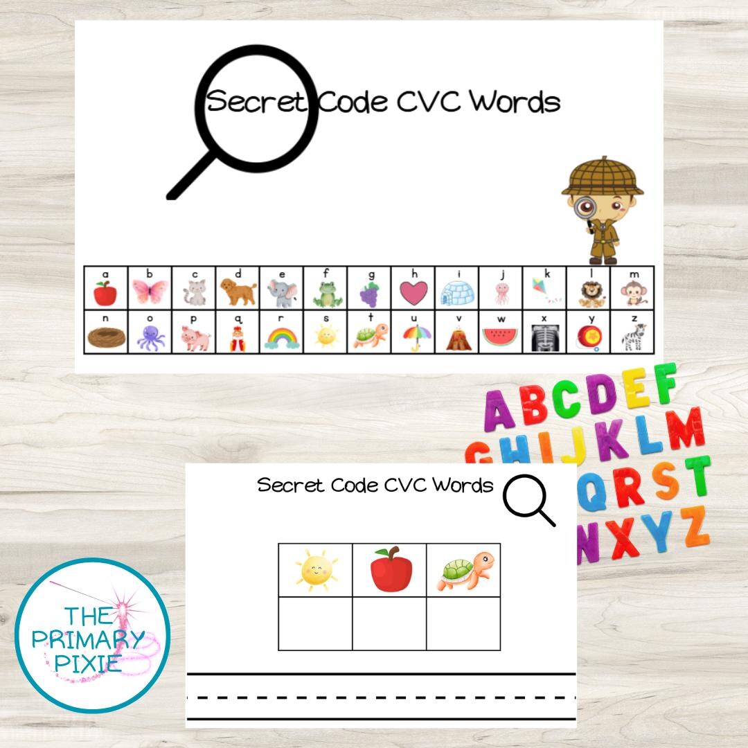 Secret Code CVC Words - Etsy