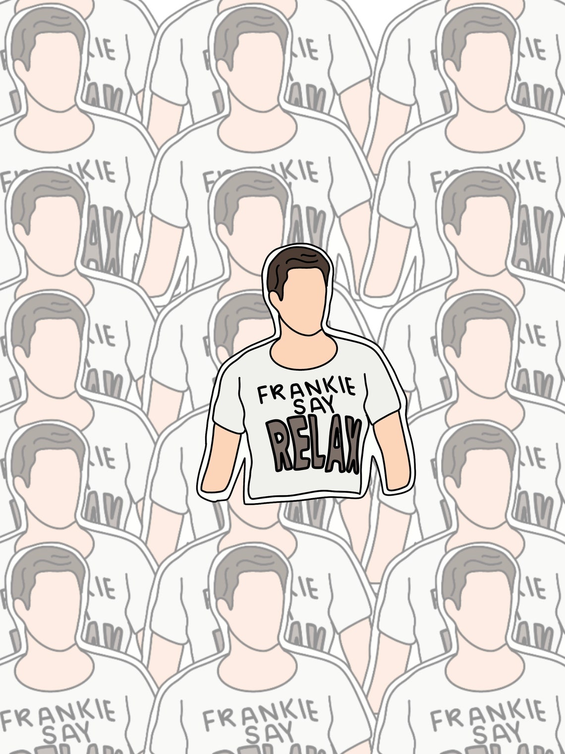 Frankie Says Relax:ross Sticker From Friends - Etsy
