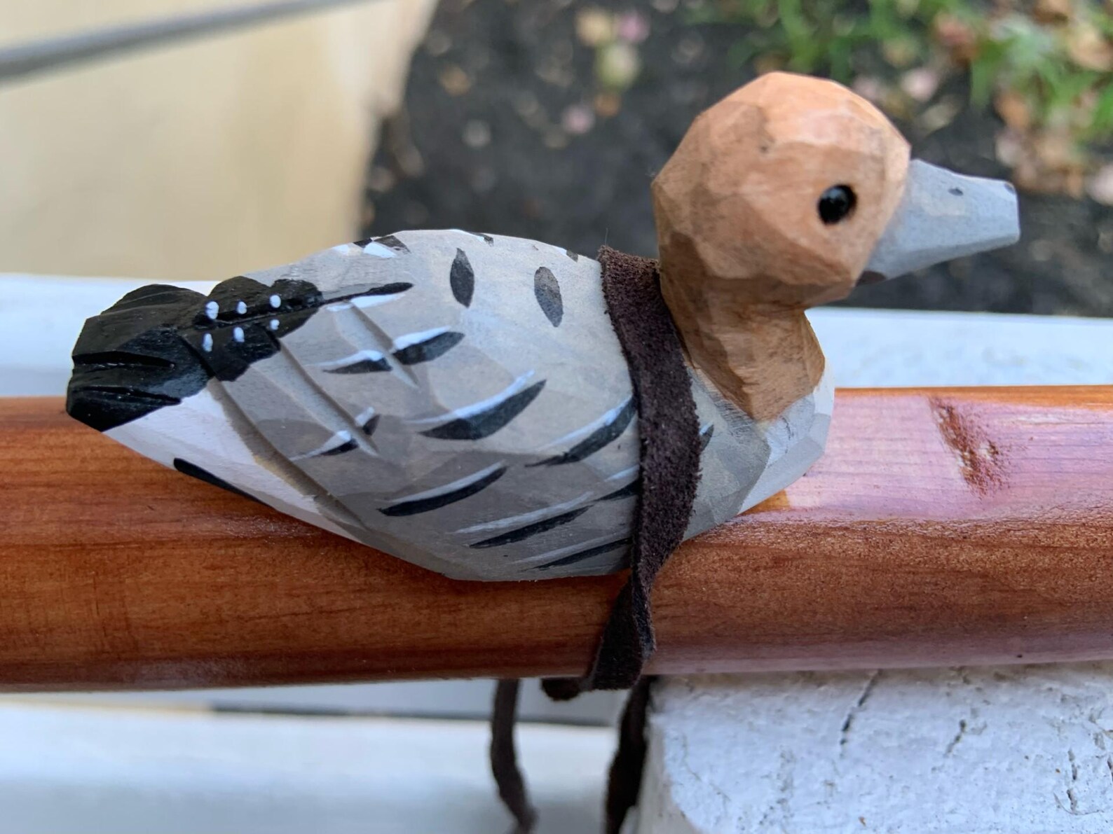 Wooden Flute With Hand-carved Wooden Duck Nice Quality Flute Includes ...