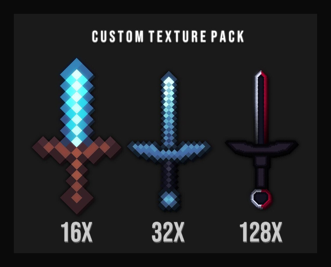 Custom Minecraft Texture Pack Version 1.7 1.8 ONLY - Etsy