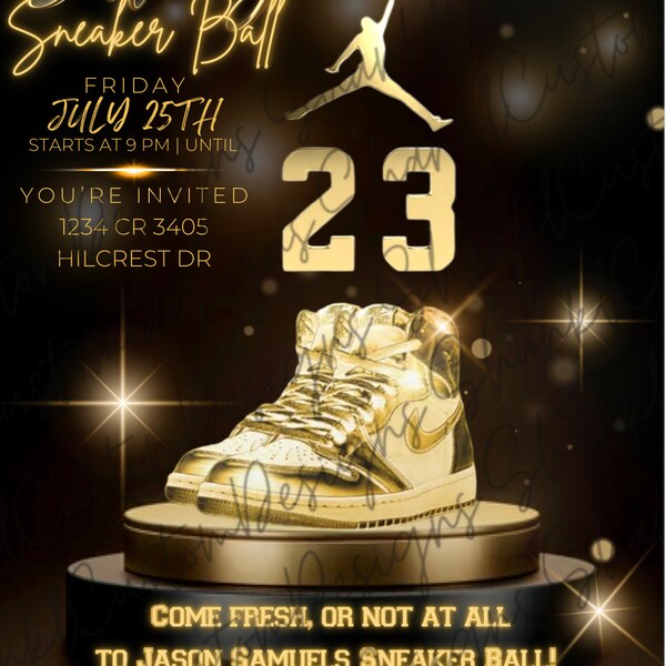Sneaker Invitation - Etsy