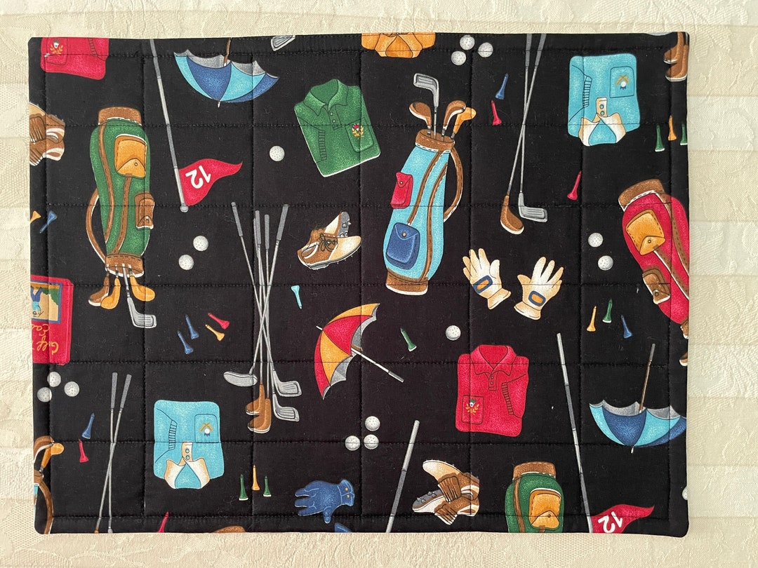 Golf Placemats, Quilted Golf Placemats, Reversible Placemats ,get Ready ...