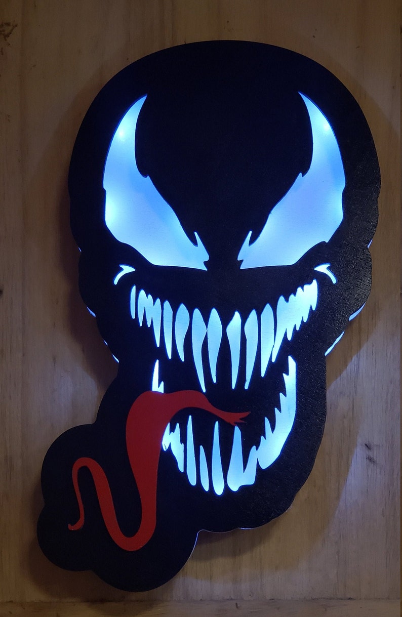 Venom Led sign Superhero Nightlight Custom Handmade Venom | Etsy
