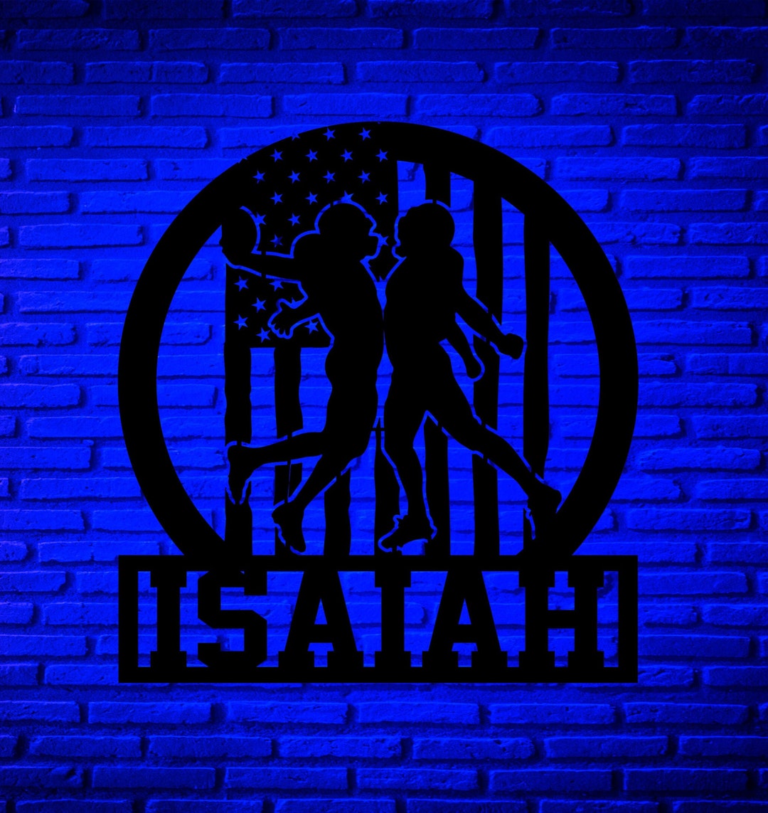 Custom Football Neon Sign, Personalized Football Player Wall Décor ...