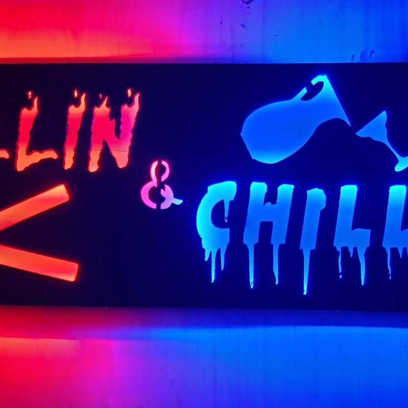 Grillin and Chillin Sign - Etsy