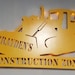 Bulldozer Wall Sign, Construction Custom Lighted Wall Sign, Night Light ...