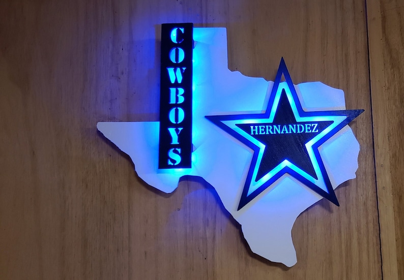 Personalized Cowboy Sign Texas Lighted Sign Man Cave Sign - Etsy