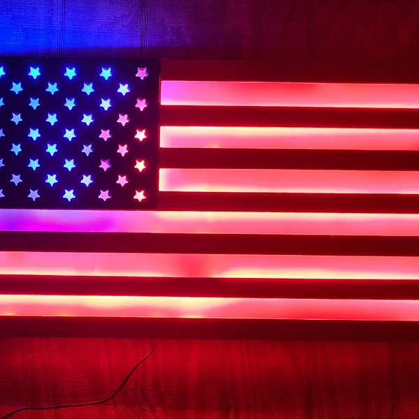 Wooden American Flag Wall Art - Etsy