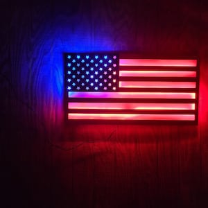 American Flag, USA Flag Led Sign, Custom Led Sign, Handmade Led Sign ...