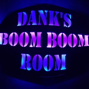 Boom Boom Room Sign, Custom Neon Sign, Man Cave Sign, Custom Bar Sign ...