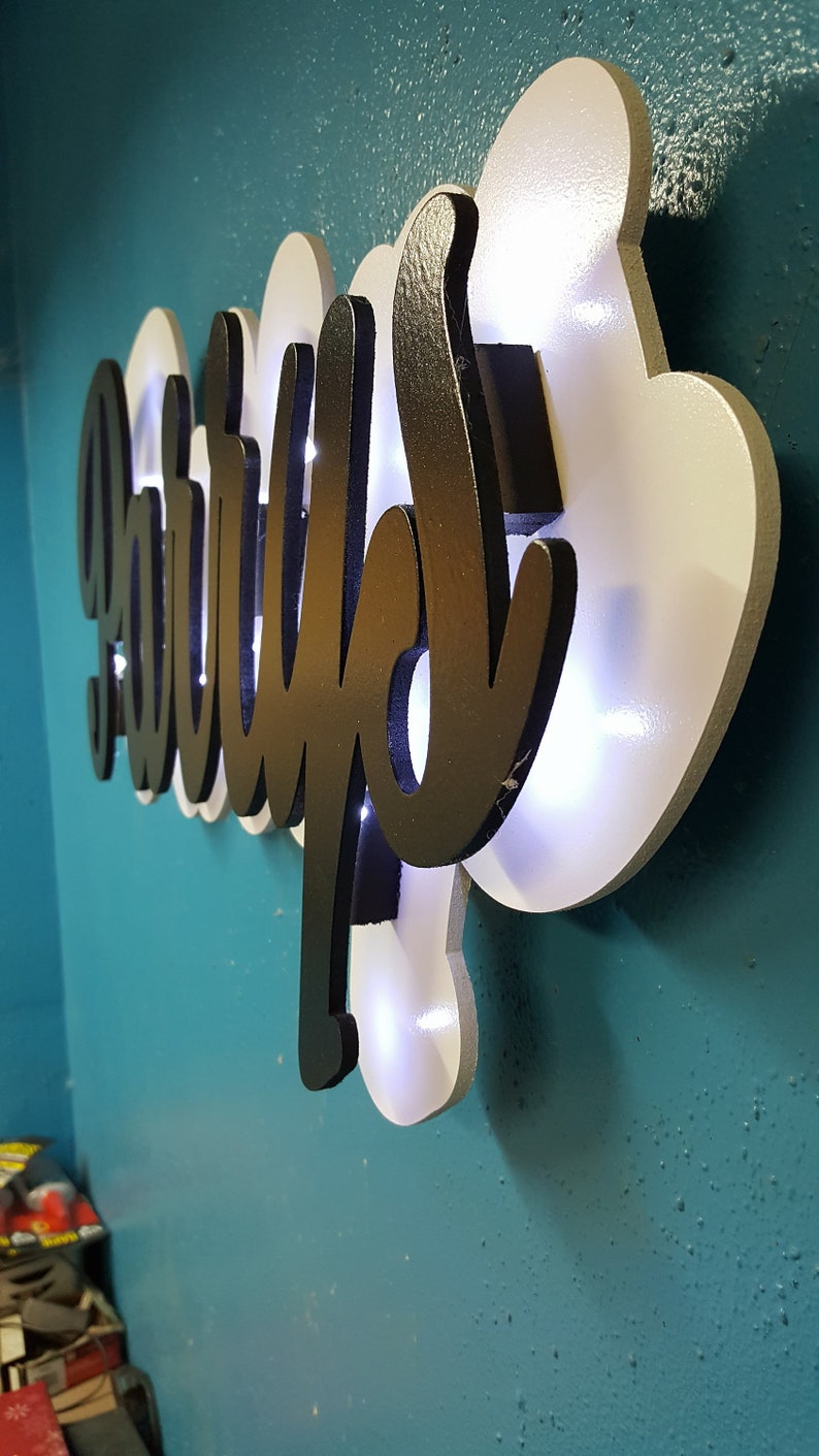 Personalized Name Sign, Personalized Last Name, LED Light, Family Name ...