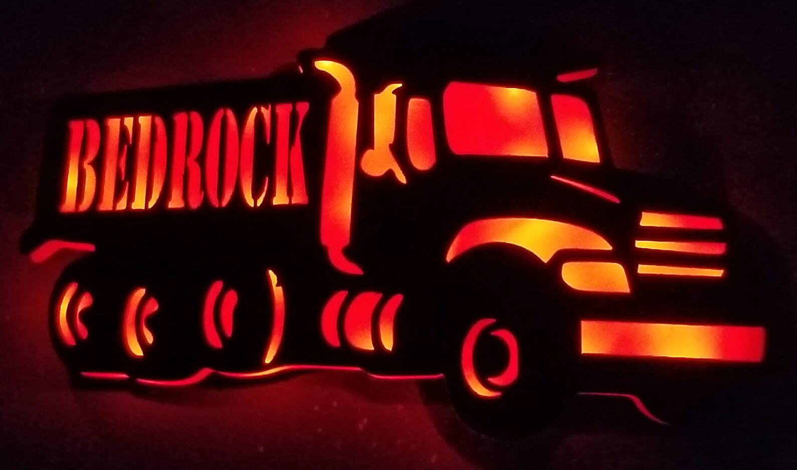 Dump Truck Sign Lighted Name Sign Kids Night Light - Etsy