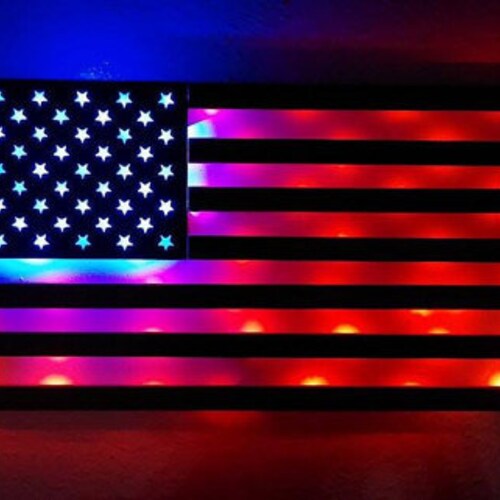 American Flag USA Flag Led Sign Custom Led Sign Handmade - Etsy