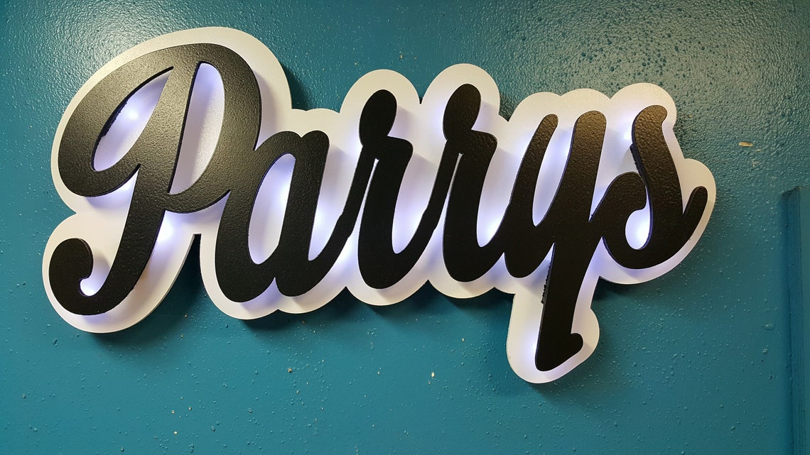 Personalized Name Sign, Personalized Last Name, LED Light, Family Name ...