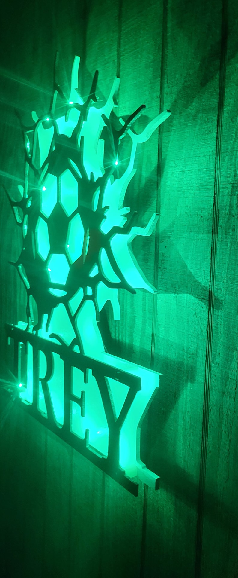 Personalized Soccer Sign With Led Lights Kids Room Wall - Etsy