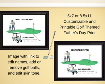 Printable Father's Day Golf Footprint Craft Father's Day Golf Gift ...