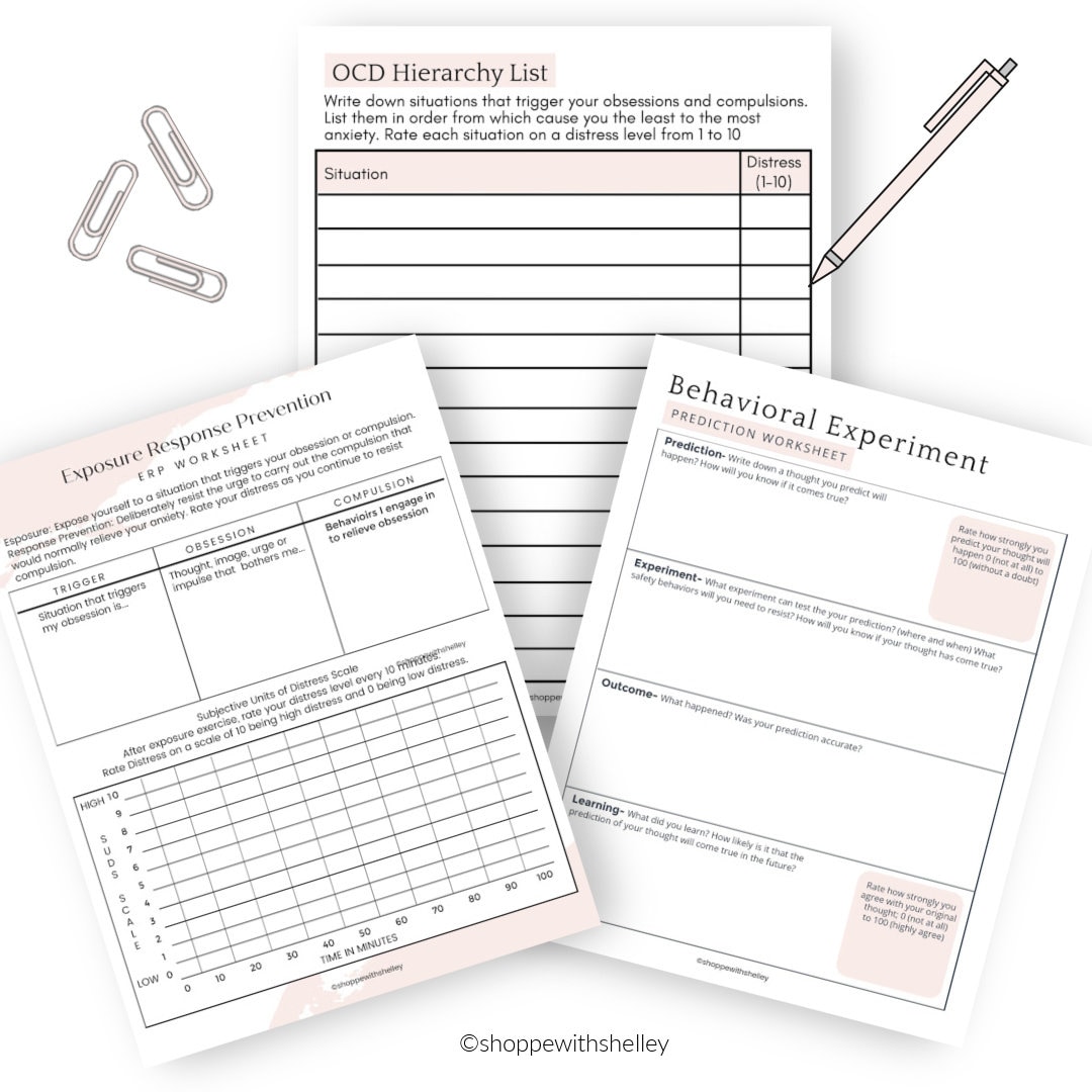 OCD and ERP Printable Workbook Journal 8.5 X 11 Mental | Etsy UK