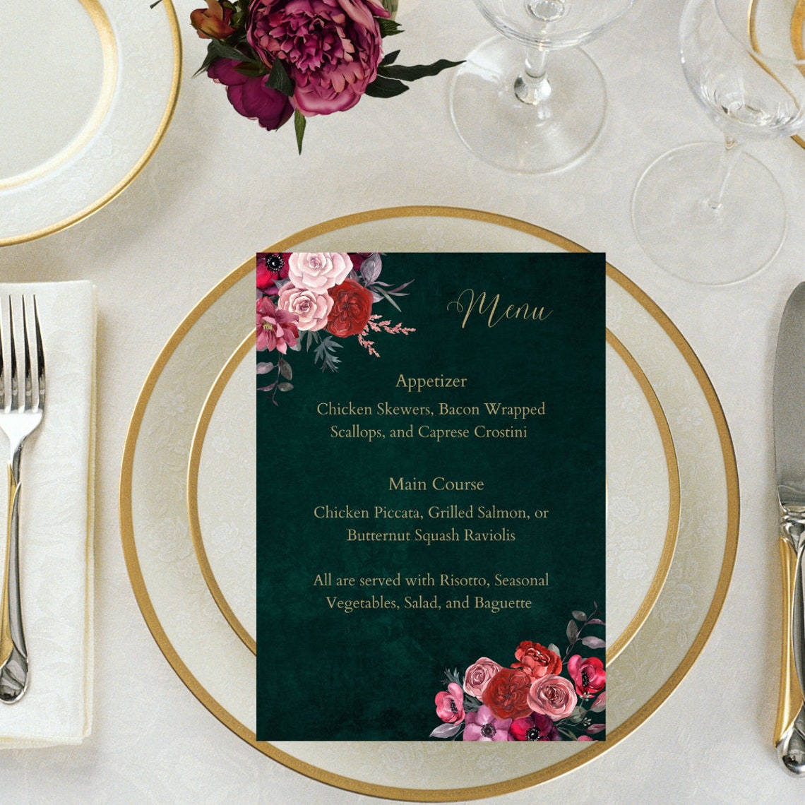 Jewel Tone Wedding Invitation and Sign Bundle - Etsy