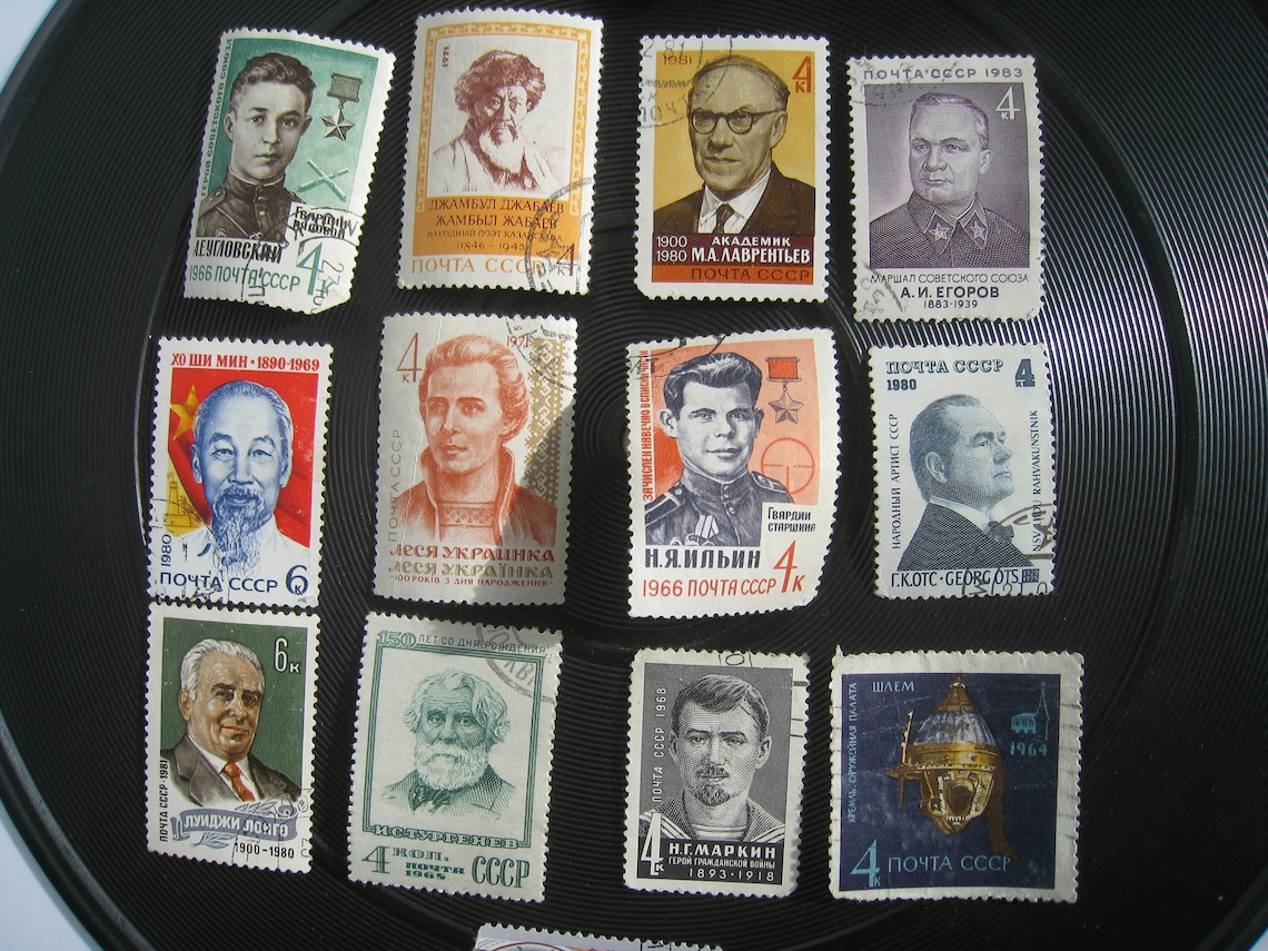 Set of Vintage Postage Stamps Collector Stamps or for Craft - Etsy