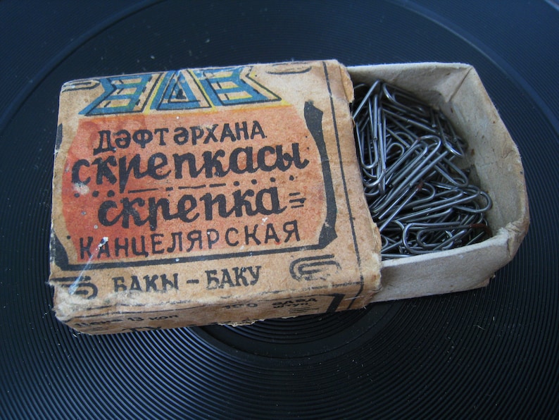 Paper Clips Vintage Stationery Clips, in Old Native Packaging Metal ...