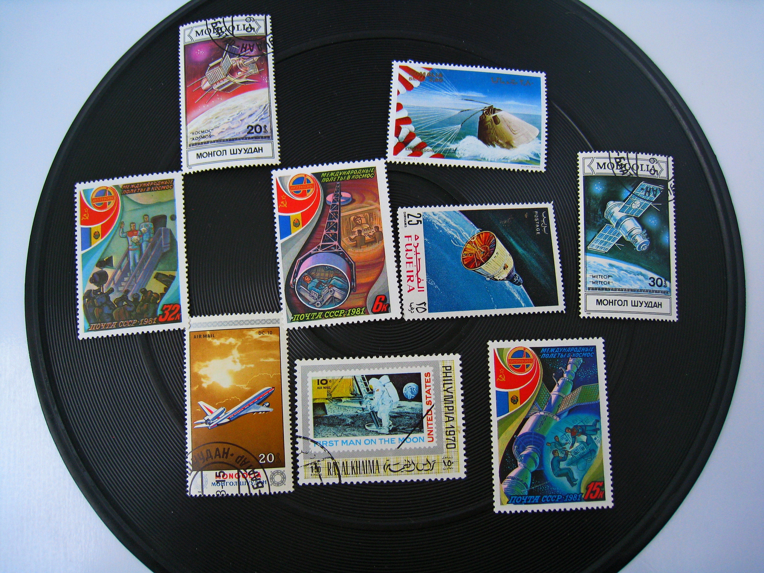 Vintage Postage Stamp Album Postage Stamps About Space - Etsy