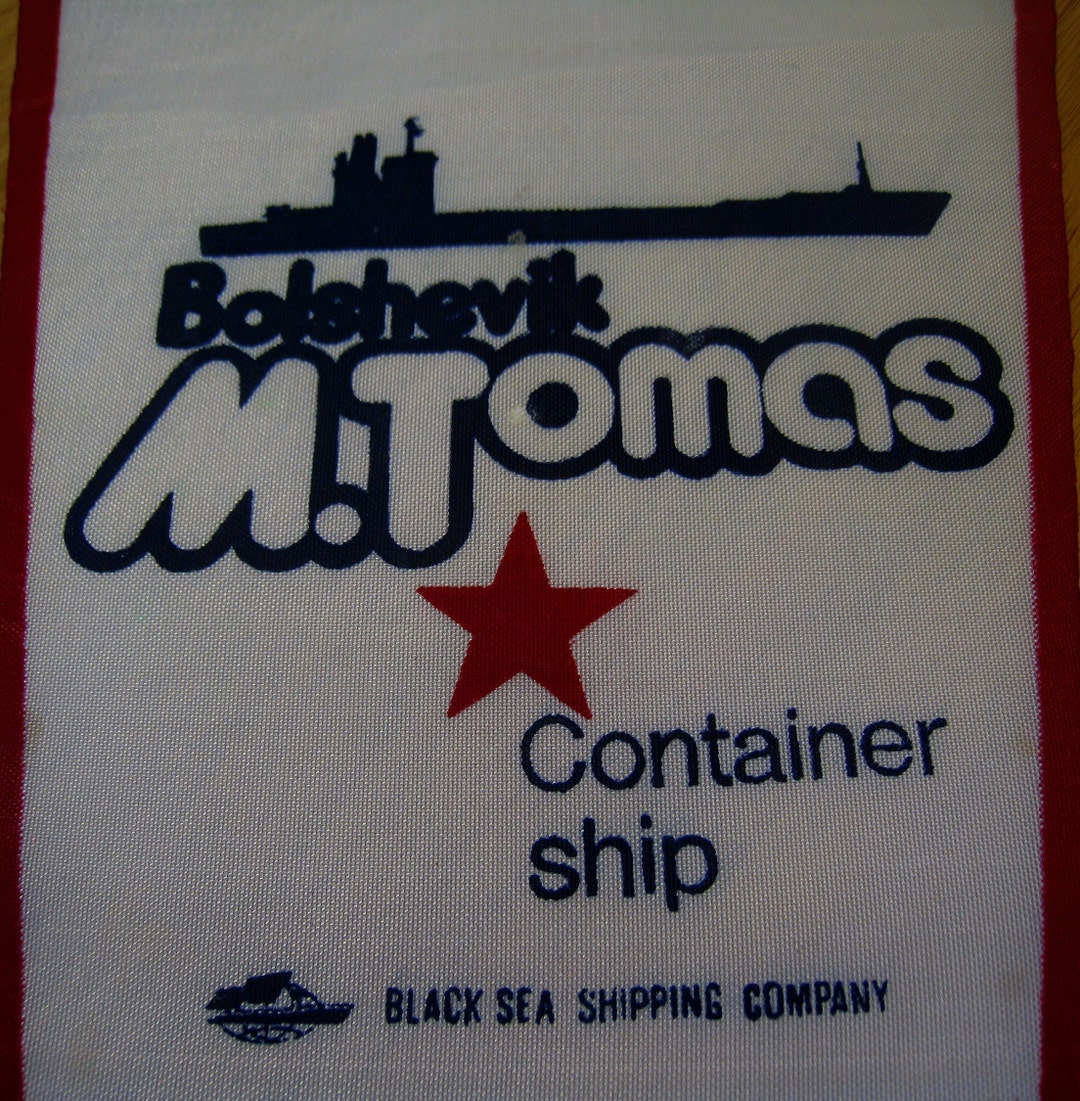 Black Sea Pennant Bolshevik M. Thomas Container Ship USSR Soviet Union ...