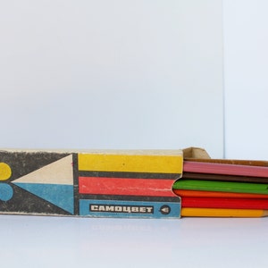 12 Colouring Pencils Hexagonal Shape Inbox, Natural Wood Coloring ...