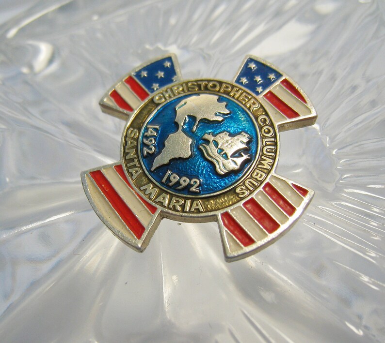 Vintage Badge Santa Maria Christopher Columbus 1492 -1992 - Etsy