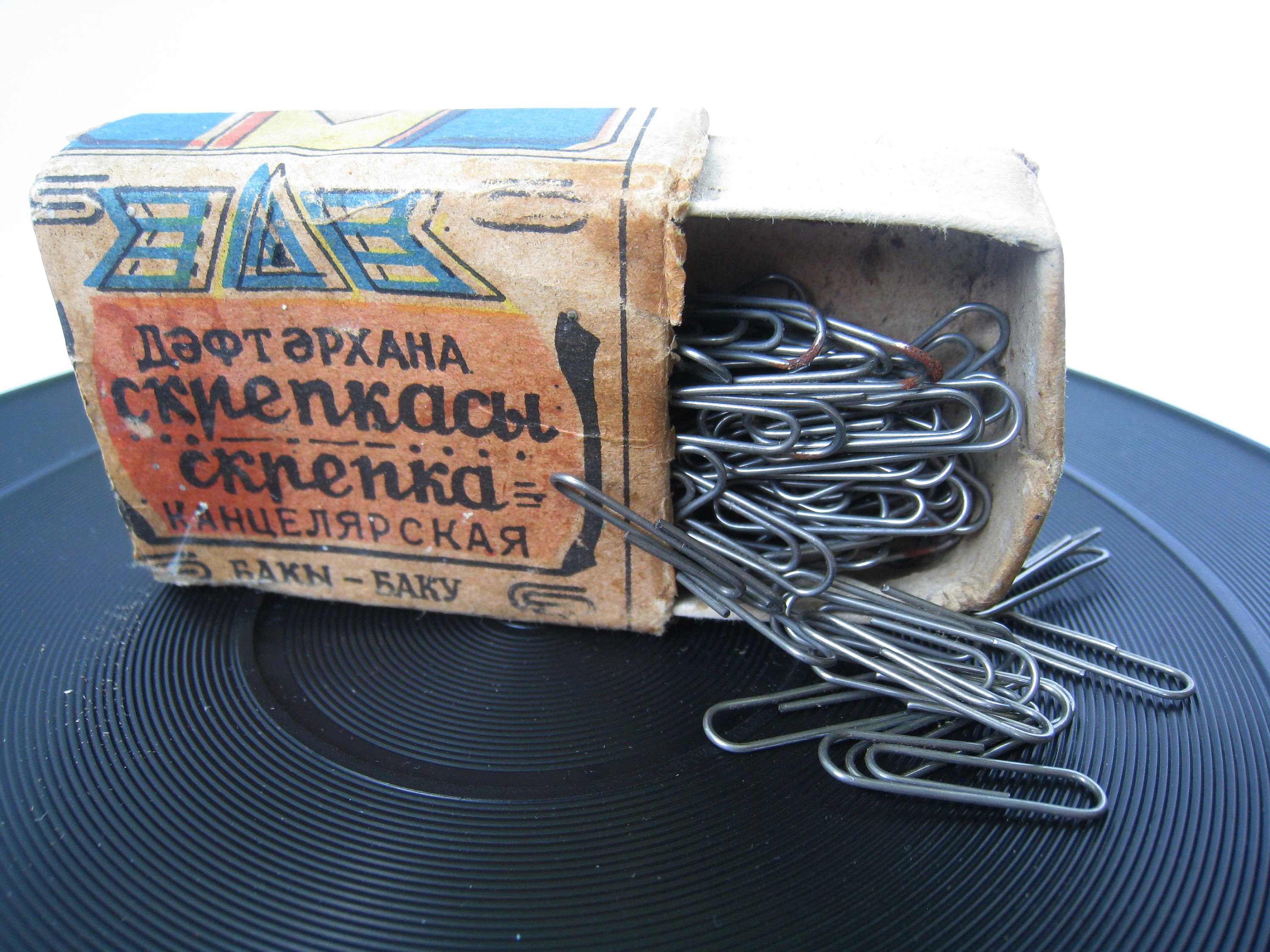 Paper Clips Vintage Stationery Clips, in Old Native Packaging Metal ...