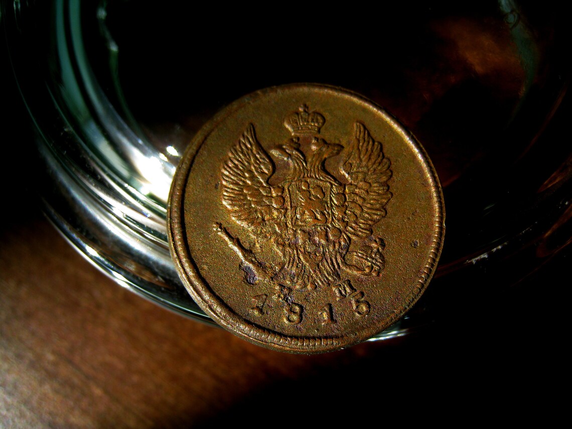 Copper Coin Alexander the Tsar of Russia 2 Kopecks 1815 KM-AM | Etsy