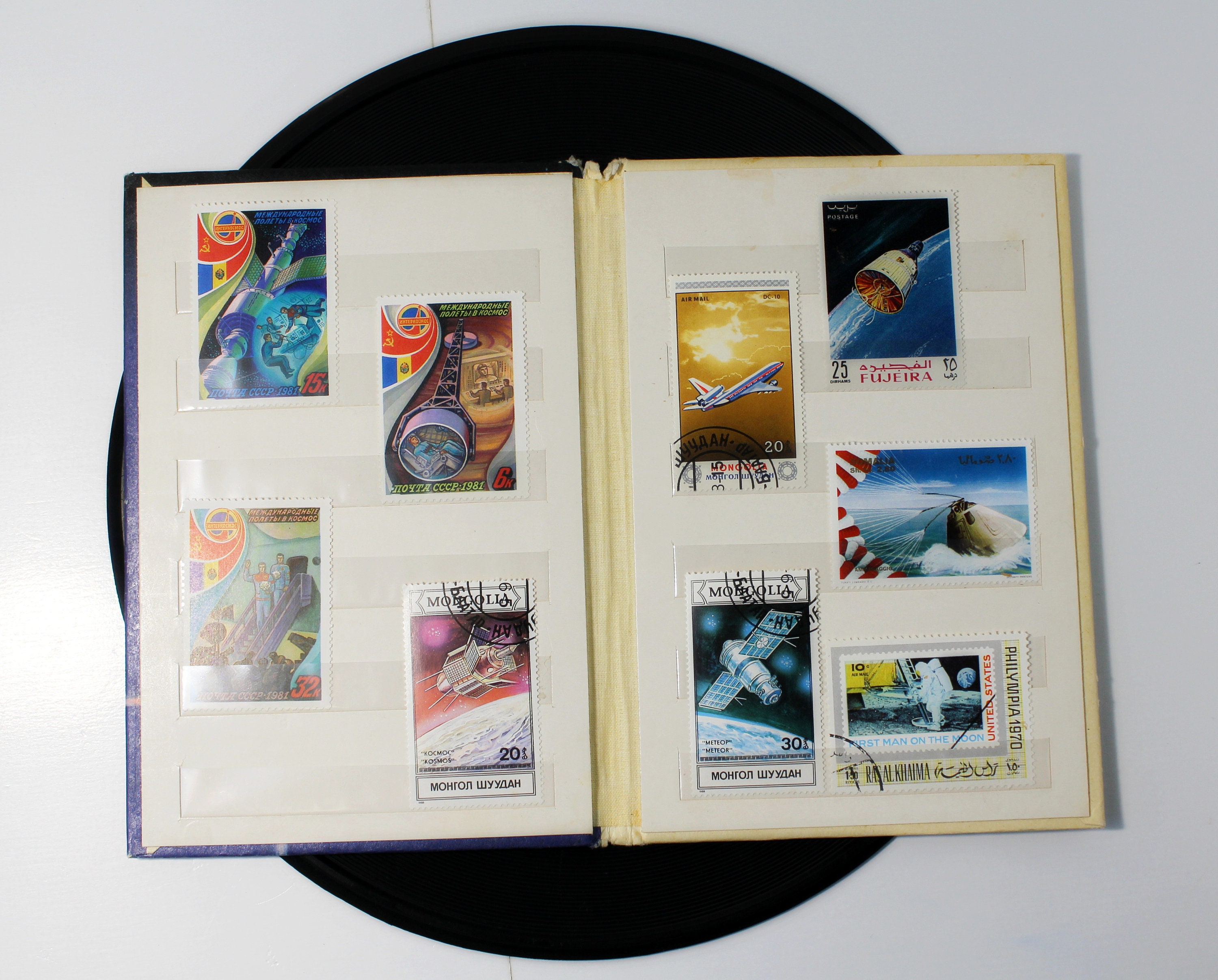 Vintage Postage Stamp Album Postage Stamps About Space - Etsy