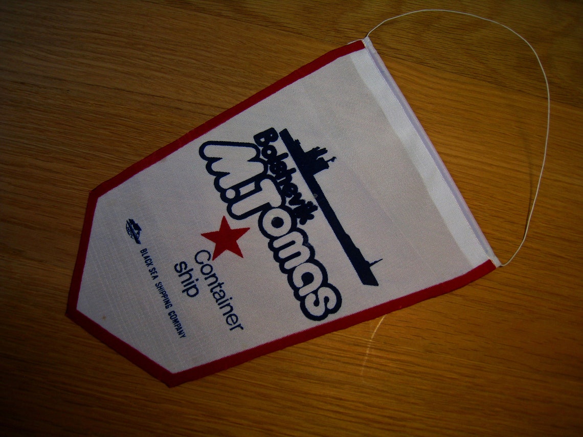 Black Sea Pennant Bolshevik M. Thomas Container Ship USSR | Etsy