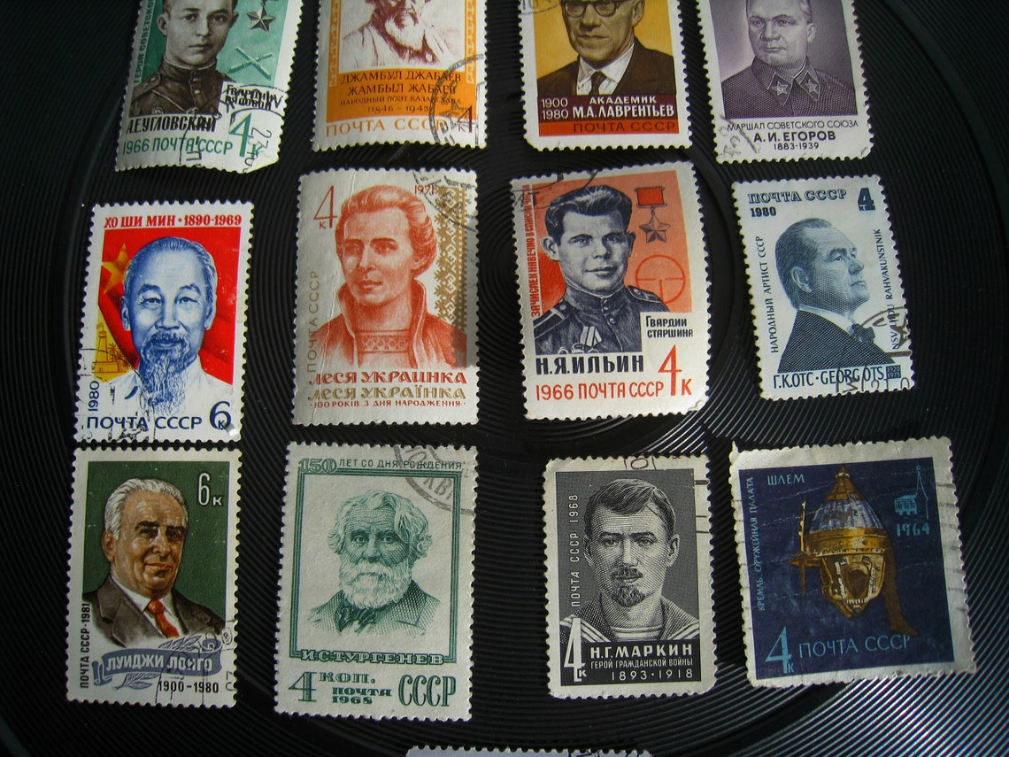 Set of Vintage Postage Stamps Collector Stamps or for Craft - Etsy
