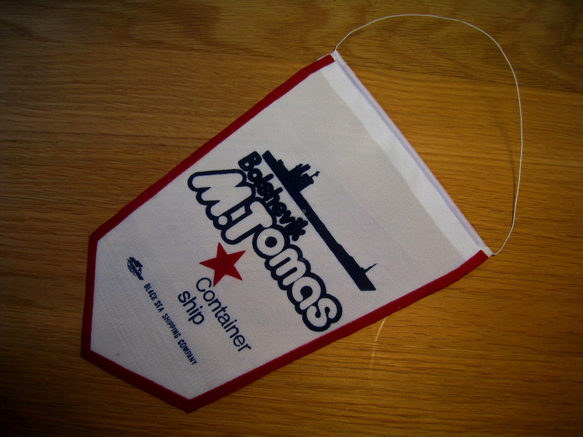 Black Sea Pennant Bolshevik M. Thomas Container Ship USSR | Etsy