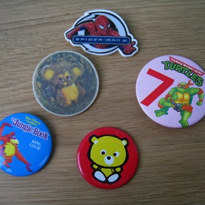 Vintage Badges of Different Heroes Spider Man - Etsy