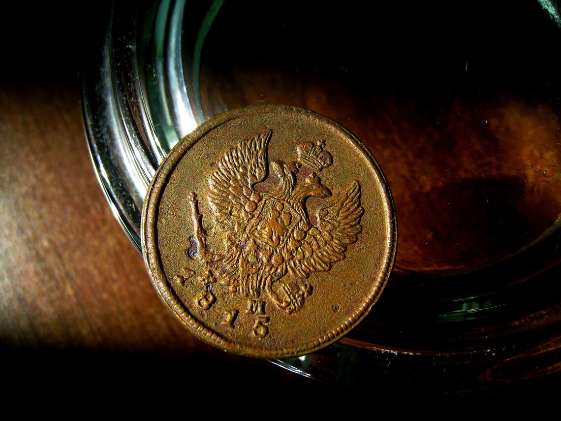 Copper Coin Alexander the Tsar of Russia 2 Kopecks 1815 KM-AM | Etsy