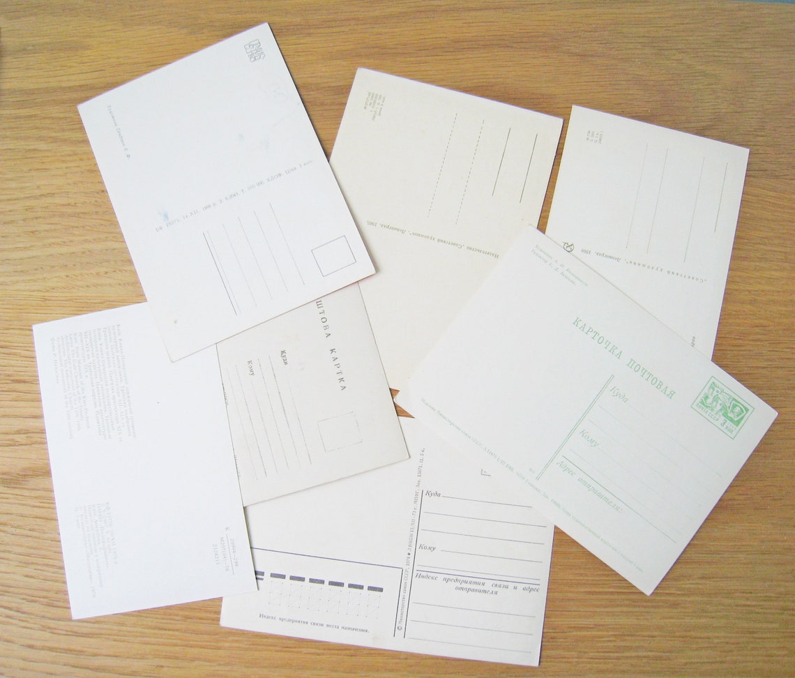 Set of Vintage Greeting Cards Soviet USSR Paper Card Made in - Etsy