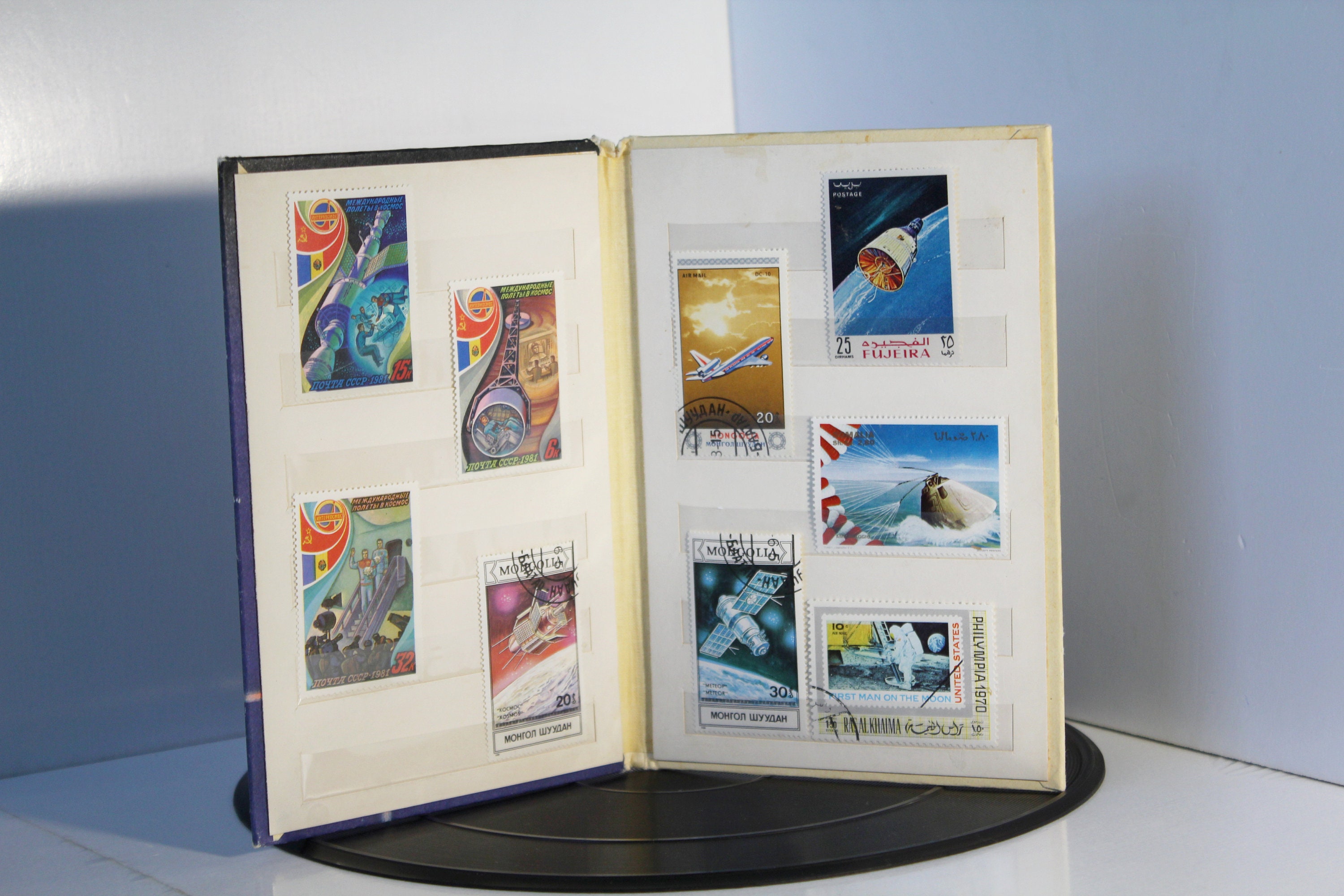 Vintage Postage Stamp Album Postage Stamps About Space - Etsy