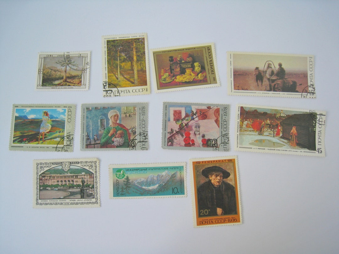 Postage Stamps Set of Vintage Collector Stamps or for Craft Work ...