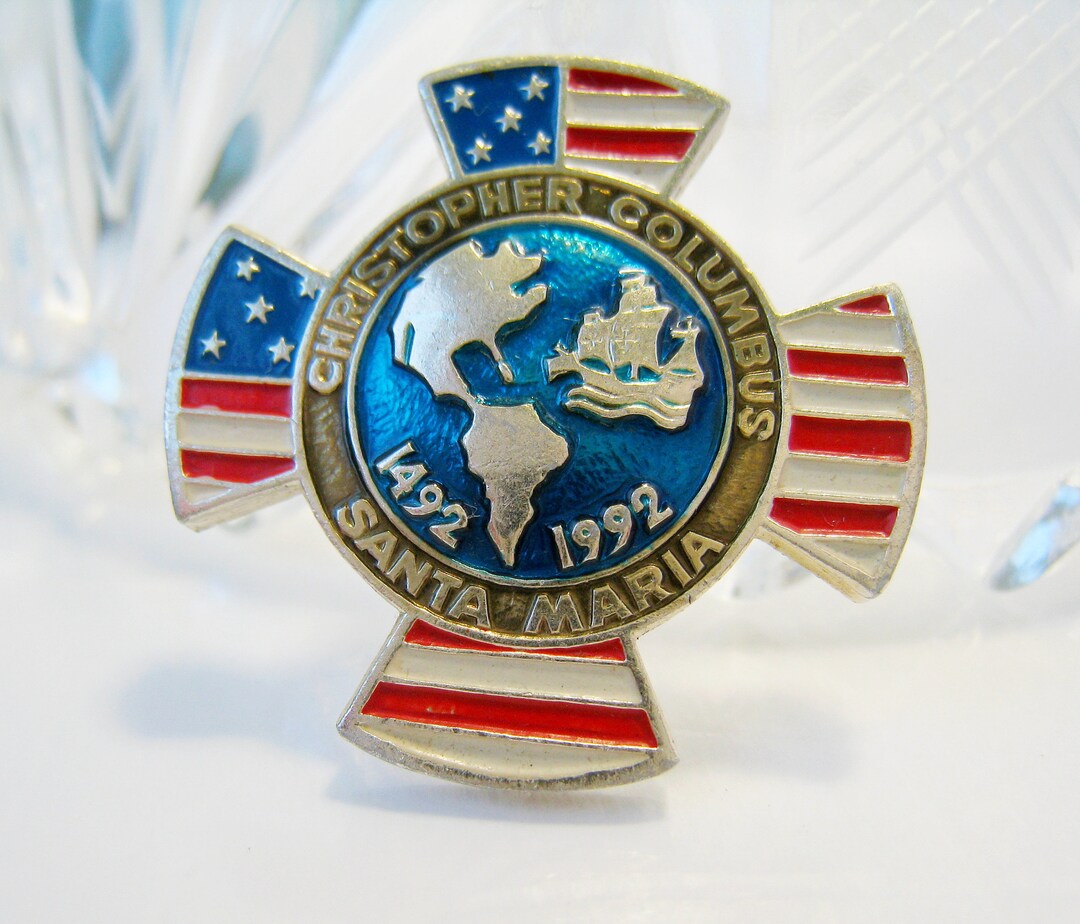Vintage Badge Santa Maria Christopher Columbus 1492 -1992 - Etsy