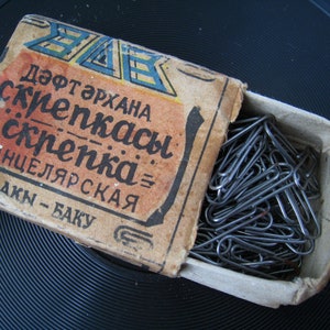 Paper Clips Vintage Stationery Clips, in Old Native Packaging Metal ...