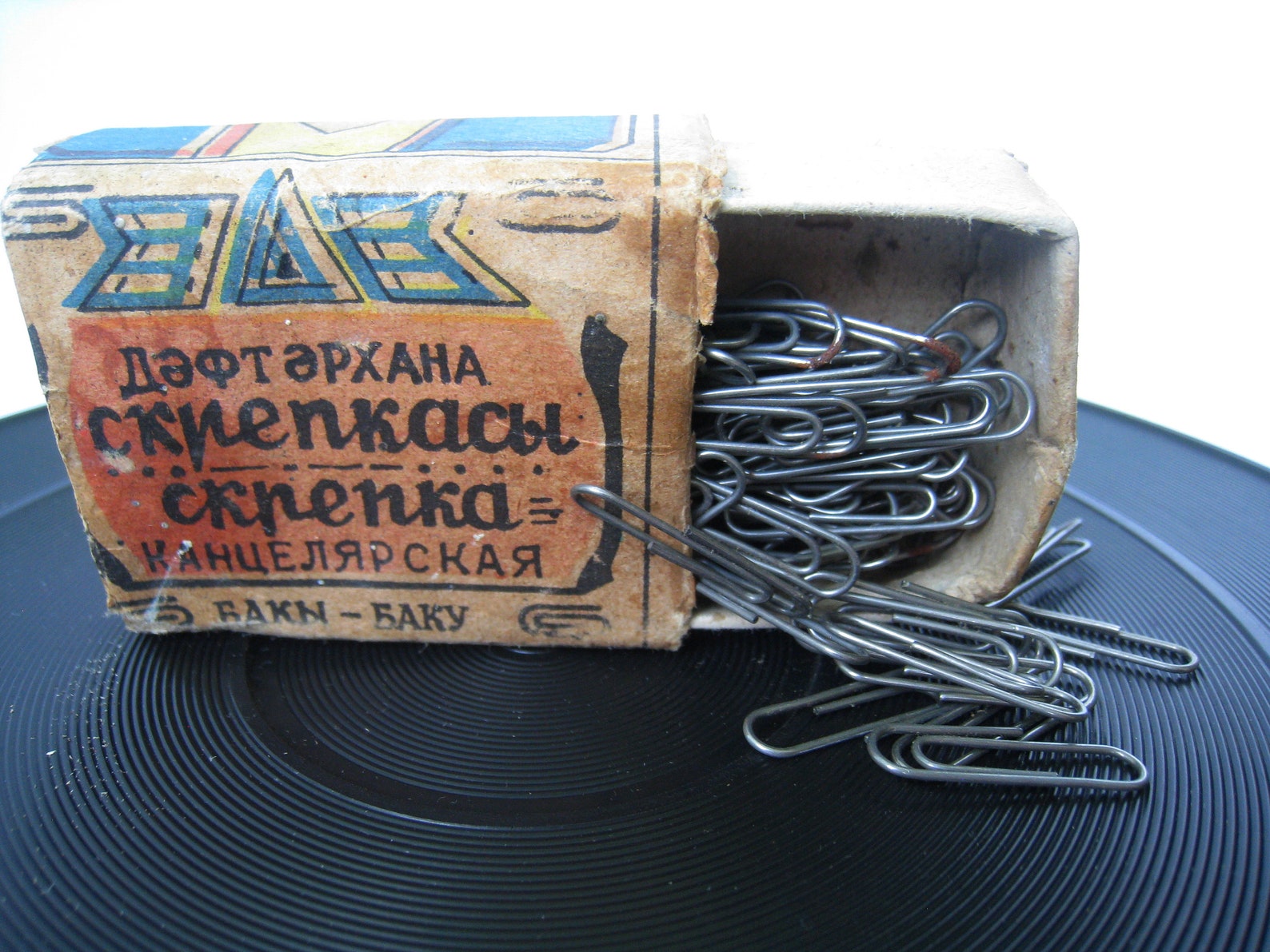 Paper Clips Vintage Stationery Clips, in Old Native Packaging Metal ...