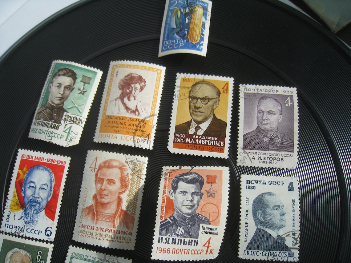 Set of Vintage Postage Stamps Collector Stamps or for Craft - Etsy