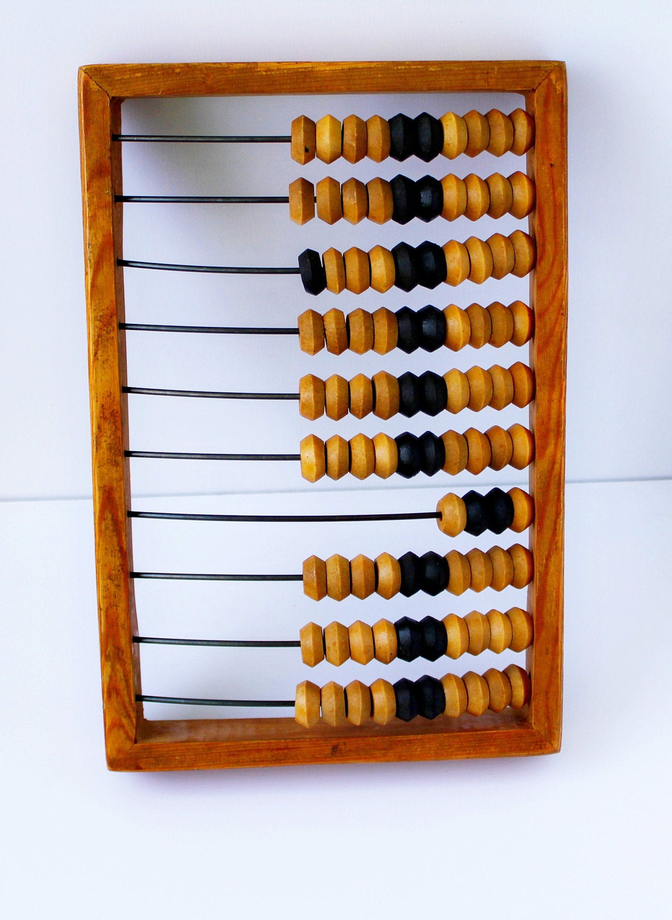 Old Abacus Wood Counting Frame Teach Children Count Numbers Calculator ...