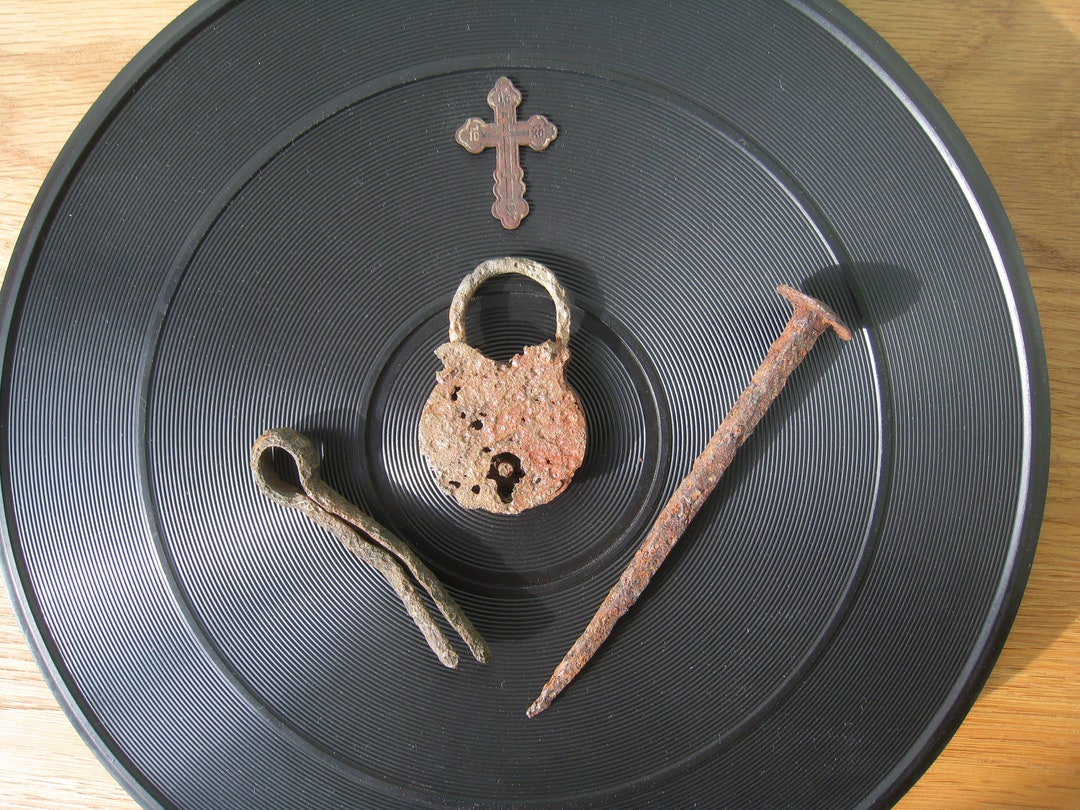 Household Items of the Middle Ages, an Ancient Castle, a Large Forged ...