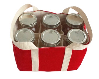 Mason Jar Carrier Bag PATTERN, Jars to Go 4-jar Bag, Pint and Half-pint ...
