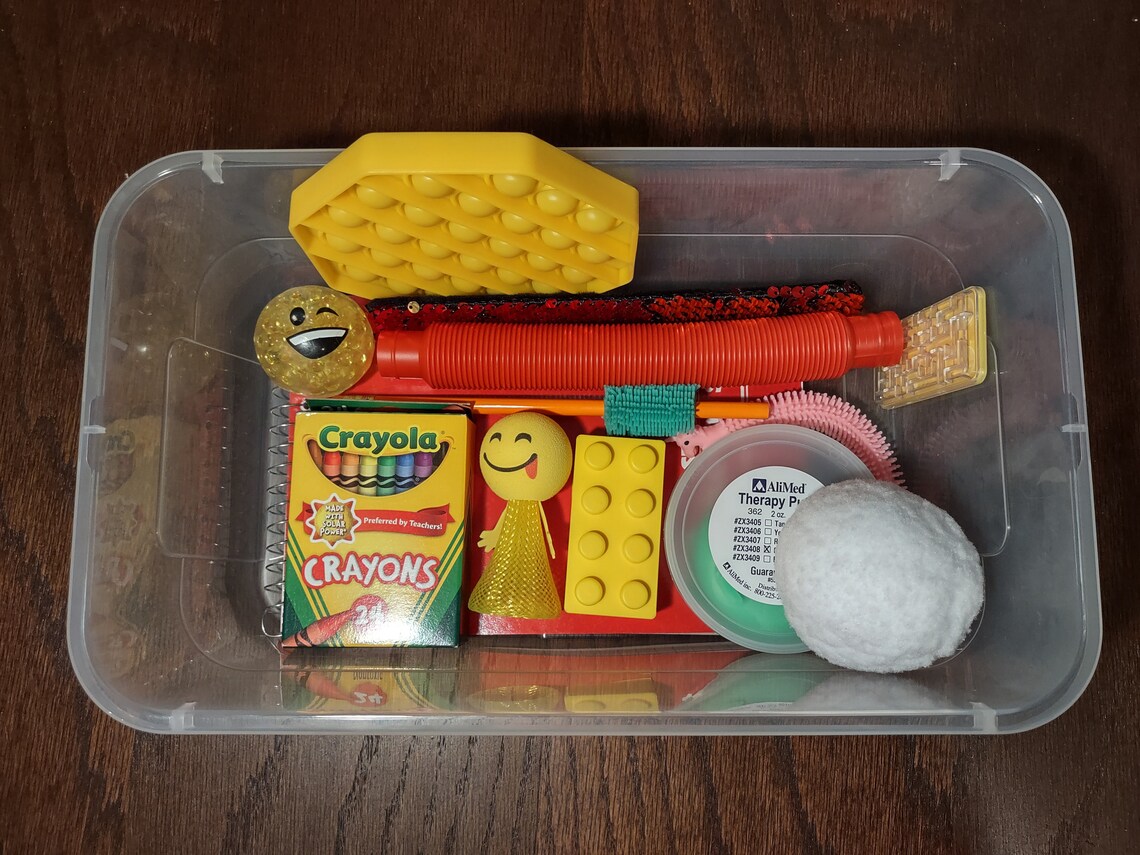 Calm Down Spot Fidget Box and Calm Down Spot | Etsy