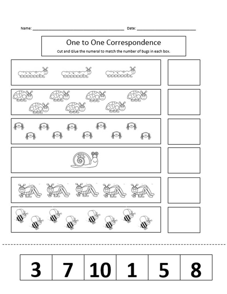 Practice Counting From 0-20 One to One Correspondence - Etsy